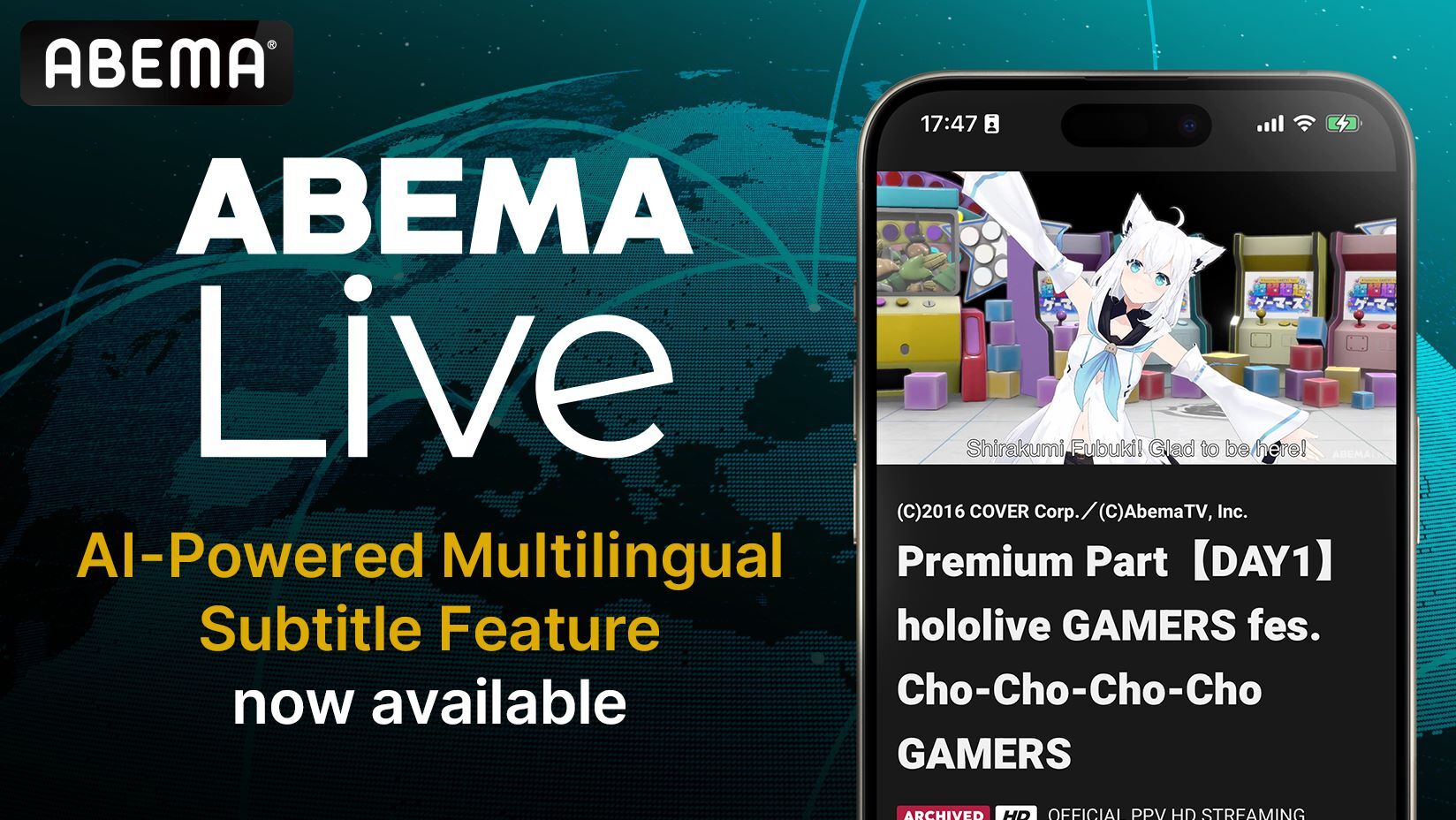 ABEMA's Online Live Entertainment Platform ABEMA Live Launches AI Multilingual Subtitling ...