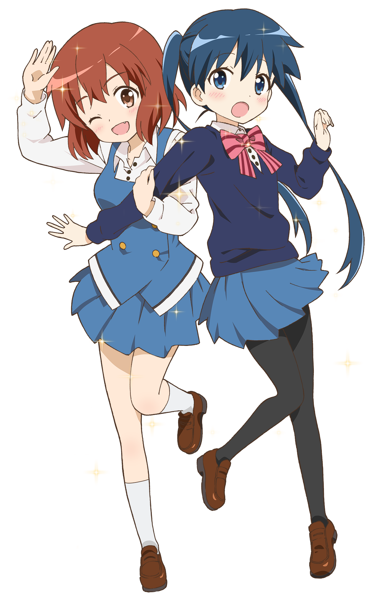 kin-iro mosaic inokuma youko komichi aya pantyhose seifuku sweater ...